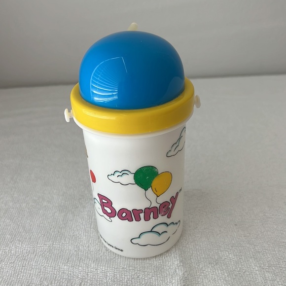 Dining | Barney The Purple Dinosaur Drinking Cup With Lid And Straw ...